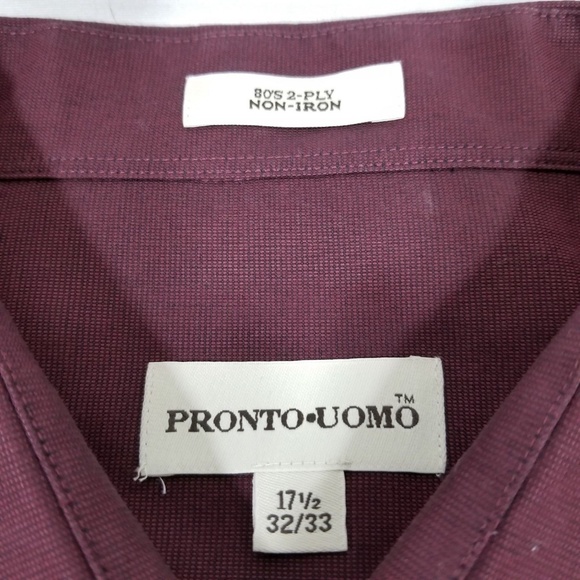 Pronto Uomo | Shirts | Pronto Uomo Maroon Dress Shirt 75 3233 | Poshmark
